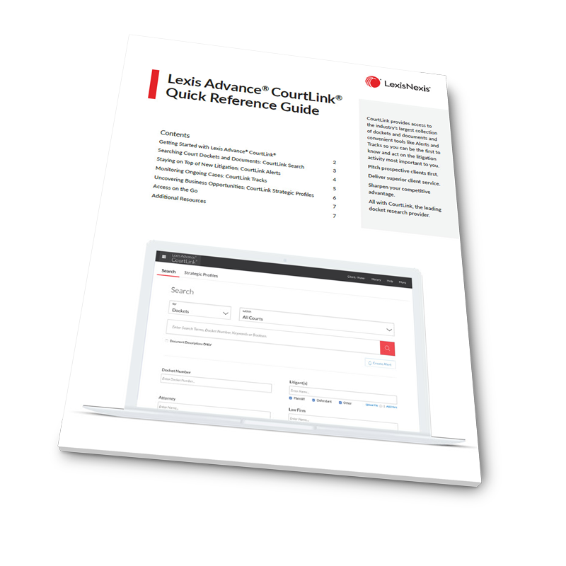 LexisNexis® CourtLink® - Support & Training | Literature