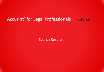 Accurint® for Legal Professionals – Fast, reliable locator search